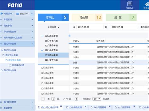 中国对外经济贸易信托公司OA办公系统界面设计蓝蓝设计 蓝蓝设计兰亭妙微 站酷ZCOOL