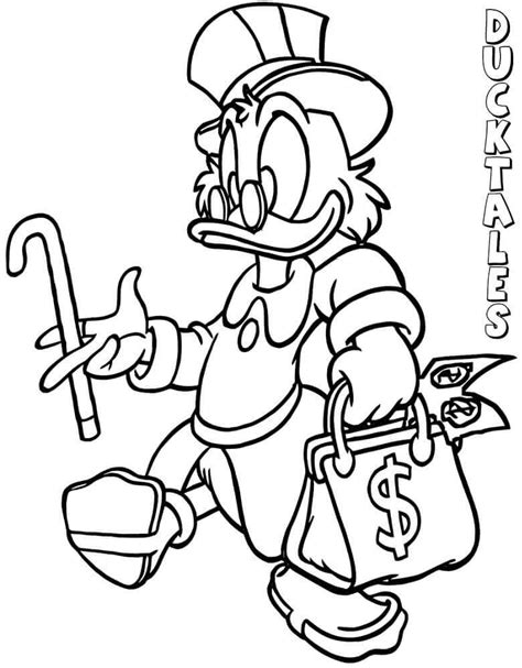 Scrooge Mcduck En Ducktales Para Colorear Imprimir E Dibujar