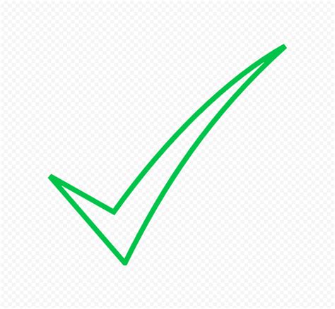 Ticke Mark Check Green Outline Icon Free Png Citypng