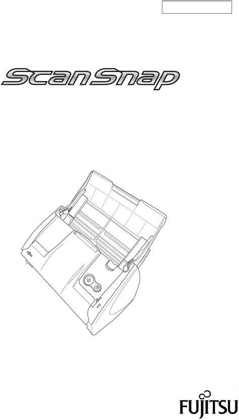User Manual Fujitsu Scansnap S English Pages