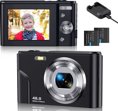 CAMKORY Appareil Photo Numérique Compact Autofocus FHD 1080P 48MP 16X