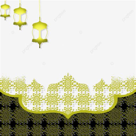 Plantilla De Twibbon De Estilo Islámico En Negro Y Dorado Para Las