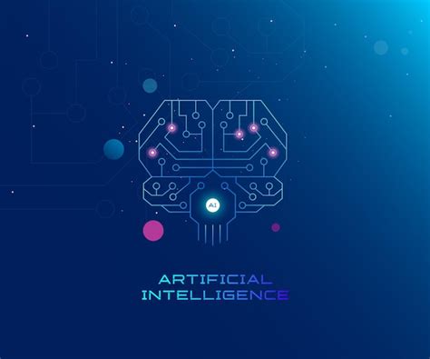 Ilustración de vector de inteligencia artificial Vector Premium