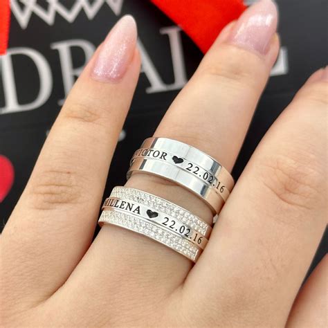 Alianças MY LOVE Prata 950 Cravejada e Personalizada Andrade Alianças