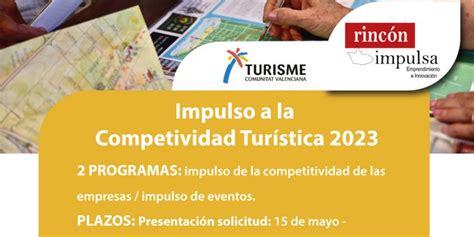Ayudas de impulso a la competitividad turística 2023 Mancomunidad de