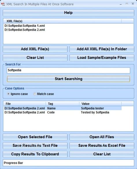 download xml search in multiple files at once software