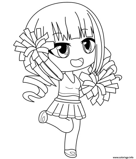 Coloriage Gacha Life Cheerleaders JeColorie