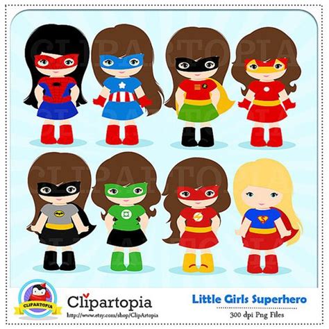 Cute Superhero Girl Cartoon Clip Art Library