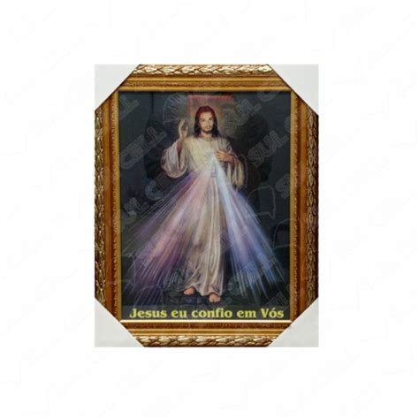 Placa Quadro Decorativo Jesus eu Confio em Vós 40cm x 50cm TY500C