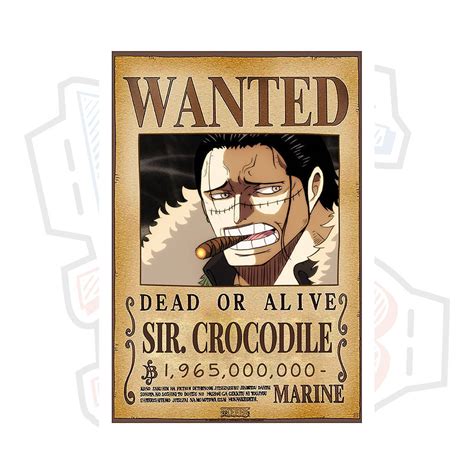 Mô hình giấy Poster truy nã Crocodile ver 3 One Piece Kit168 Shop