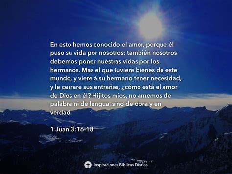 1 Juan 3 16 18 Inspiraciones Bíblicas Diarias