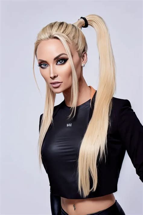 Dopamine Girl Accurate Face Blonde Hair Large Eyes Ponytail