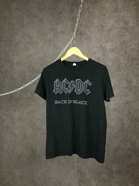 Vintage AC DC Back In Black Vintage Rock Band Tee Grailed