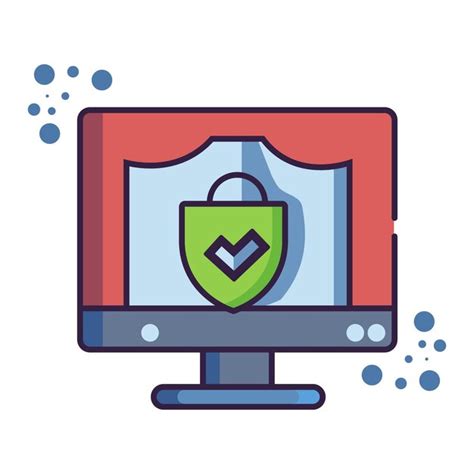 Ilustração do vetor de segurança do computador Vetor Premium
