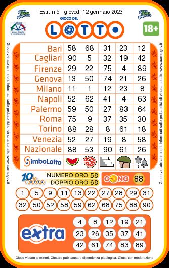 Estrazioni Lotto oggi e numeri SuperEnalotto di giovedì 12 gennaio 2023