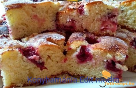 Bögrés meggyes pite recept Tutirecept