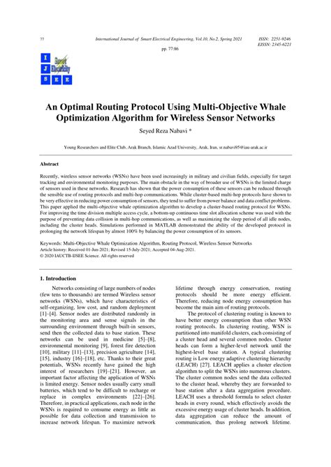 pdf an optimal routing protocol using multi objective whale optimization algorithm for
