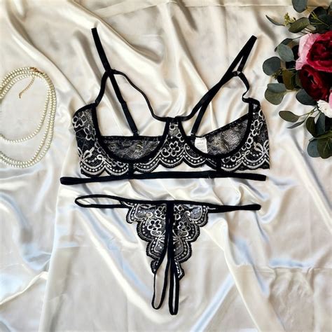 Open Crotch Lingerie Etsy