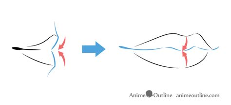 Anime Biting Lip Drawing Reference