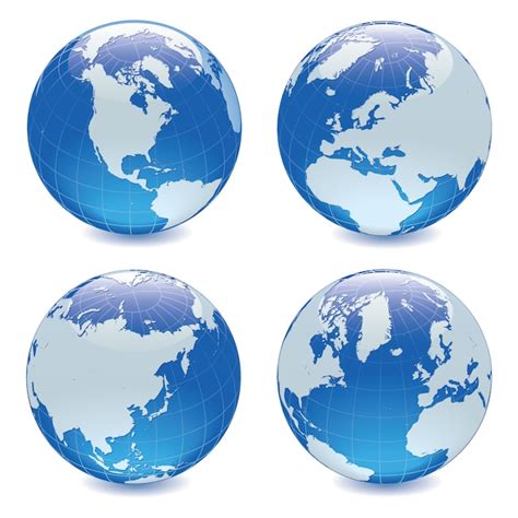Modelo de ilustração do globo terra mapa vetor design Vetor Premium