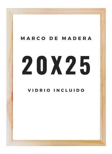 Marco De Madera 20x25 Color Natural Cuotas sin interés