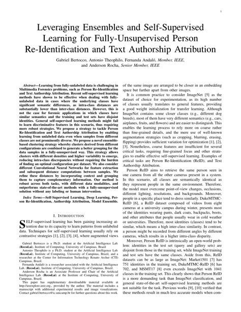 pdf leveraging ensembles and self supervised learning for fully unsupervised person re