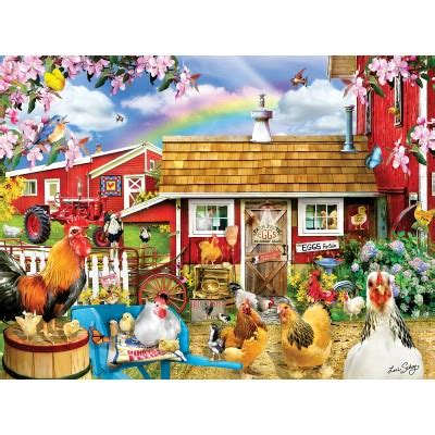 Lori Schory Springtime Chickens 1000 Teile SUNSOUT Puzzle Online