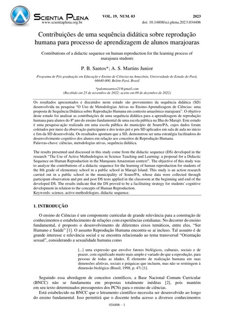 PDF Contribuições de uma sequência didática sobre reprodução humana