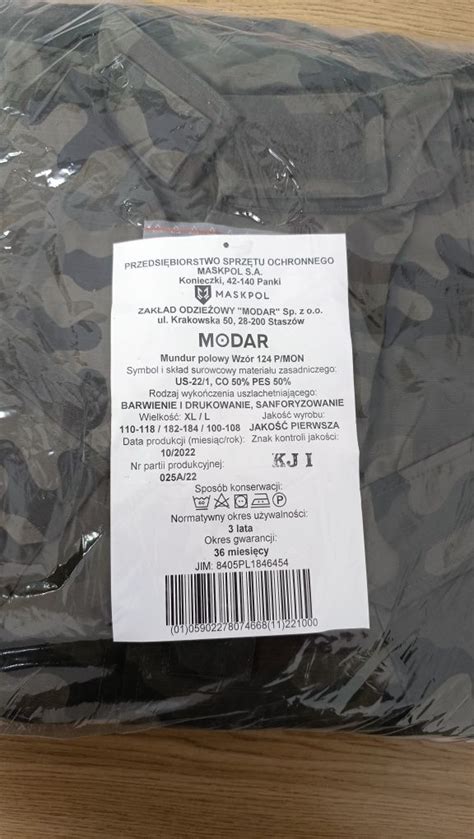 Wojskowy Mundur Zimowy Wz P Mon Xl L Orzysz Olx Pl