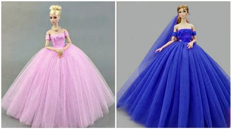 Cómo Hacer Ropa sin coser para Barbies Vestidos para Encanto Muñecas