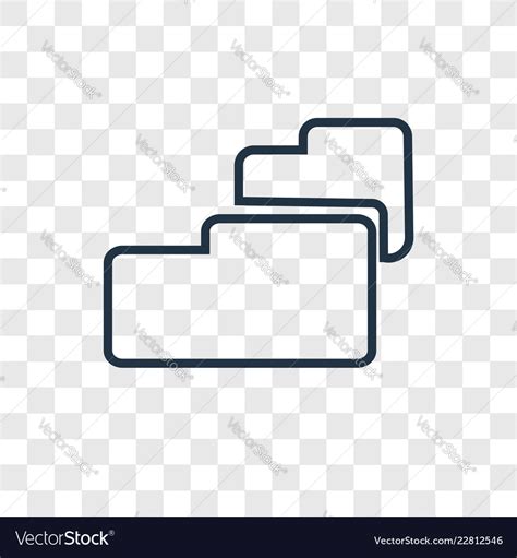 Folder Concept Linear Icon Isolated Royalty Free Vector