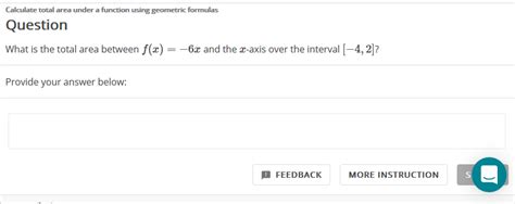 solved calculate total area under a function using geometric