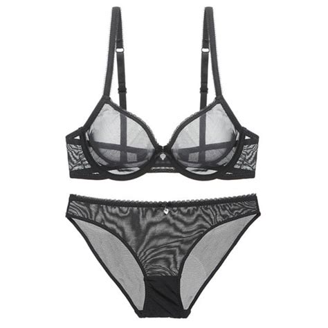 Sheer Bra Panties Set Voir à travers la lingerie Transparent Sexy
