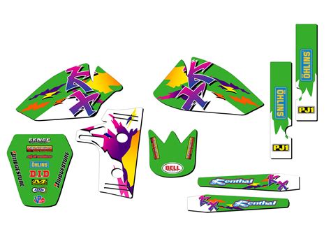 Kx Throwback Green Senge Graphics Kit Compatible With