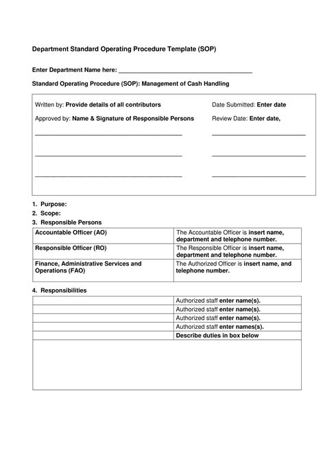 Sop Template Pdf Templates Jotform NBKomputer