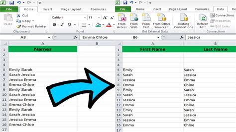 How To Split Cells In Excel In Easy Steps Split Cells In Multiple