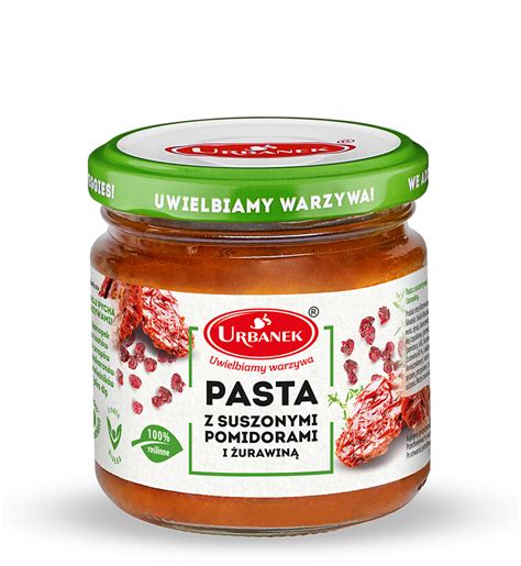 Pasta z suszonymi pomidorami i żurawiną 180 g Urbanek przetwory