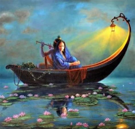 Matte Multicolor Radha Krishna Eternal Love Hand Painted Painting On
