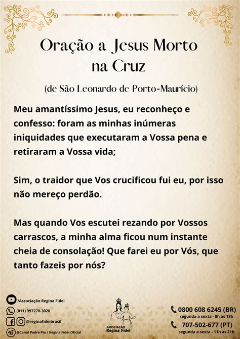 Reze conosco Oração a Jesus morto na Cruz Regina Fidei