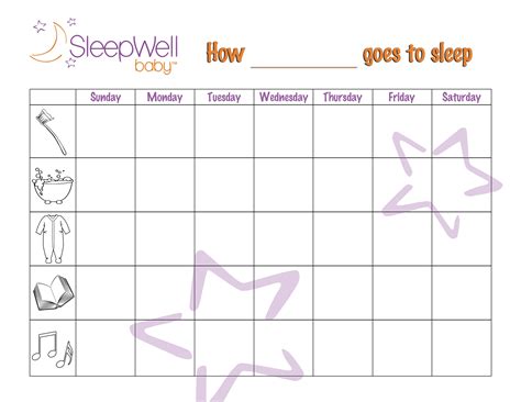 Bedtime Sticker Chart Printable Printable Templates