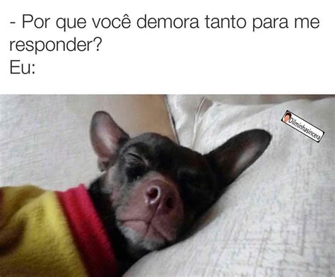 Por que você demora tanto para me responder Eu Memes