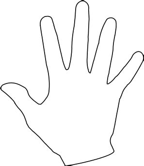 Printable Handprint Template Clipart Best