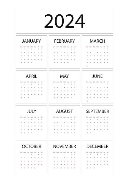 Kalender 2024 Vector Fredi Jo Anne