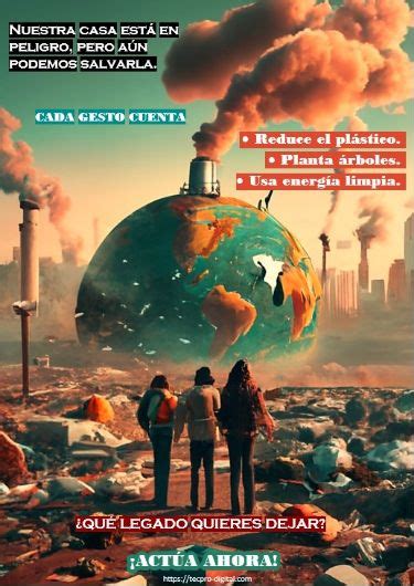 Afiche Creativo Sobre La Contaminaci N Del Planeta Ilustraci N De La