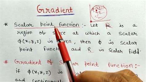 gradient of scalar point function gradient of scalar field youtube