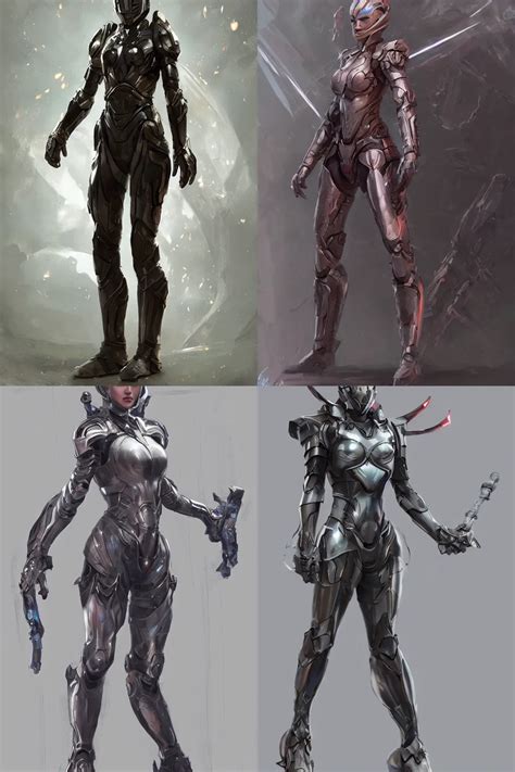 Full Body Sci Fi Female Armor Character Made By Stable Diffusion