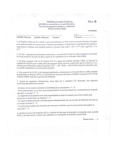 EXÁ Menes AnalíTICA 1P Química Analítica Studocu
