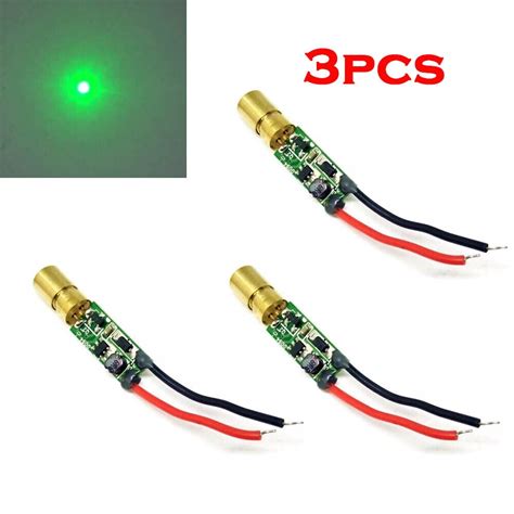 3pcs Mini Green Laser Light 515nm 520nm 5mw Green Laser Diode Dot