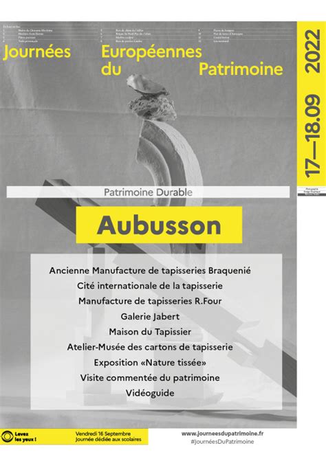 Aubusson fr Journées européennes du patrimoine à Aubusson