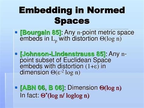 advances in metric embedding theory ppt download